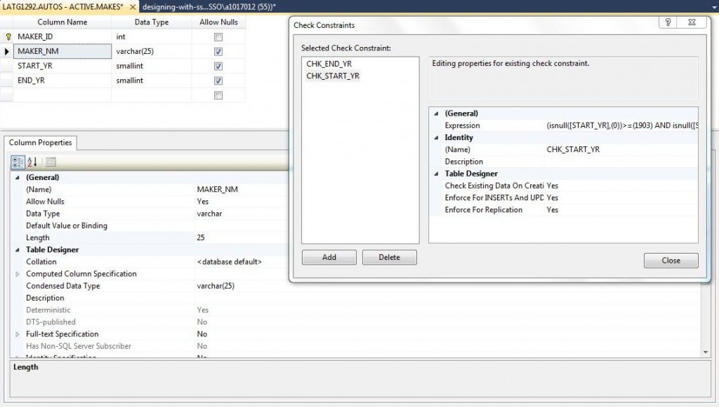 Crafting Constraints with SSMS – Ramblings of a Crafty DBA